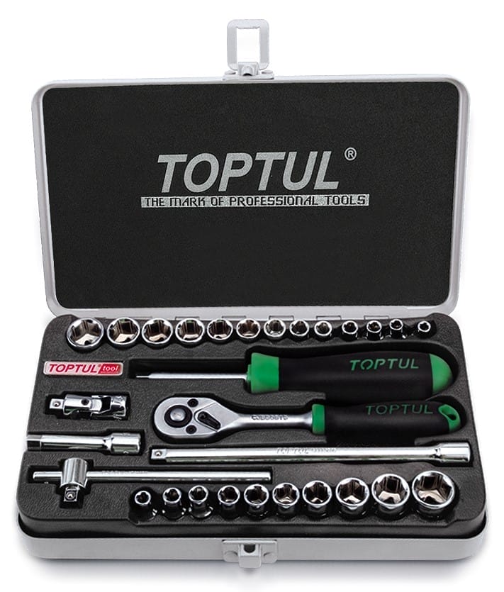 Toptul Socket Set 1/4" 29pc - Tradextra | Painting and Decorating Supplies